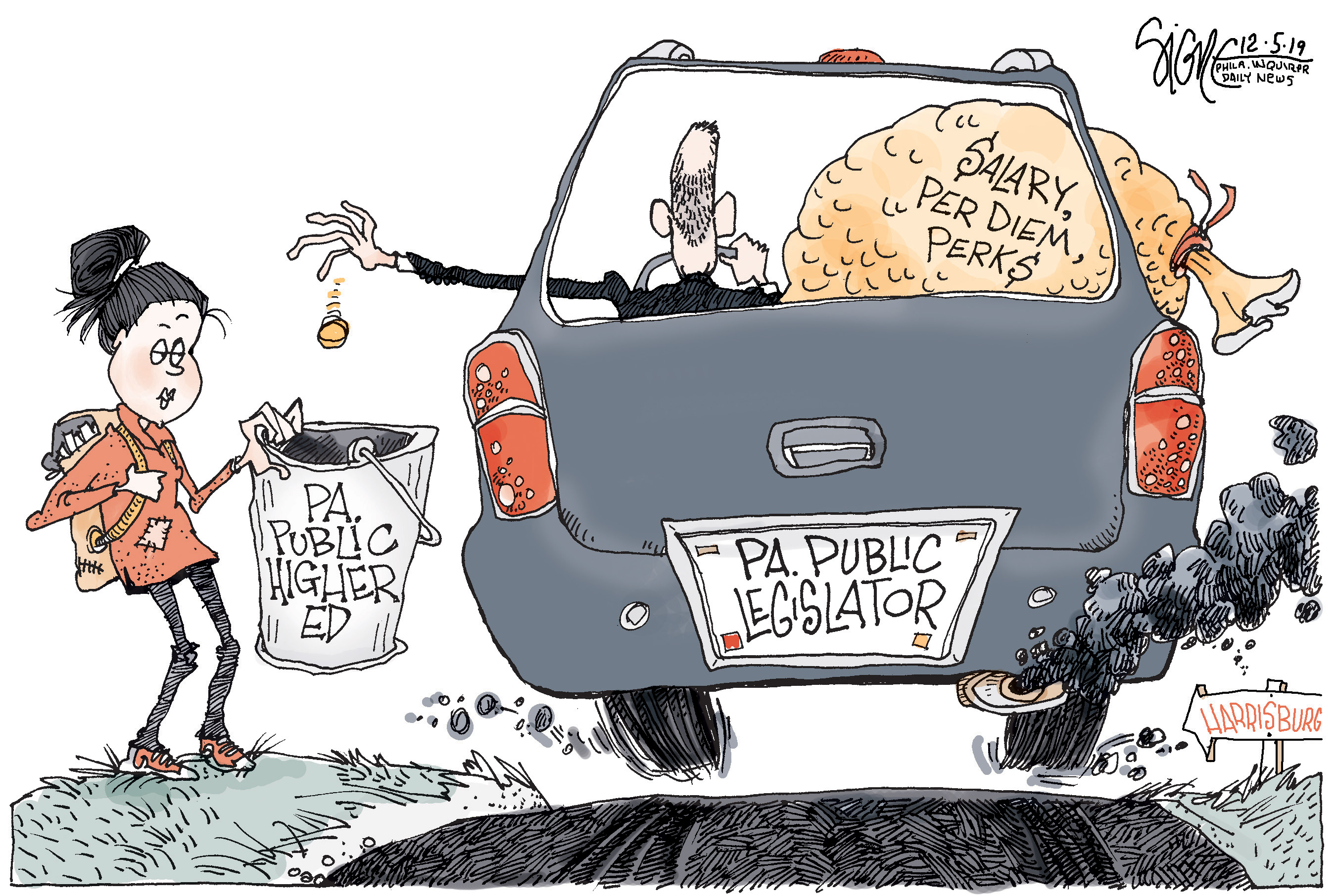 Cartoon Paying Money College